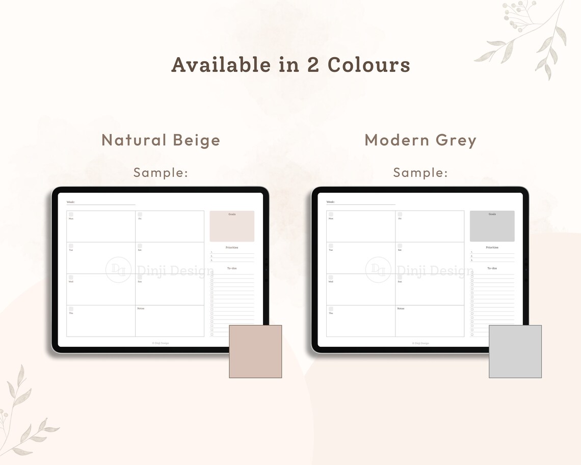 Productivity Digital Template Bundle, Inserts for Digital Planners and ...