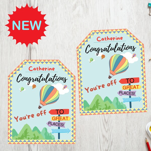 Pre K Graduation Printable Tag - Etsy