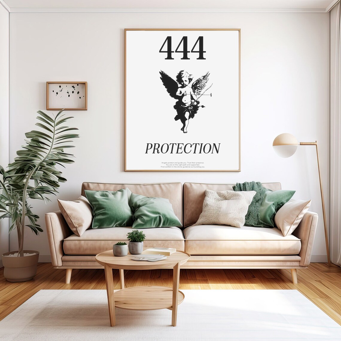 Angel Number Posters, Protection Angel Numbers Poster, 444 Poster With ...