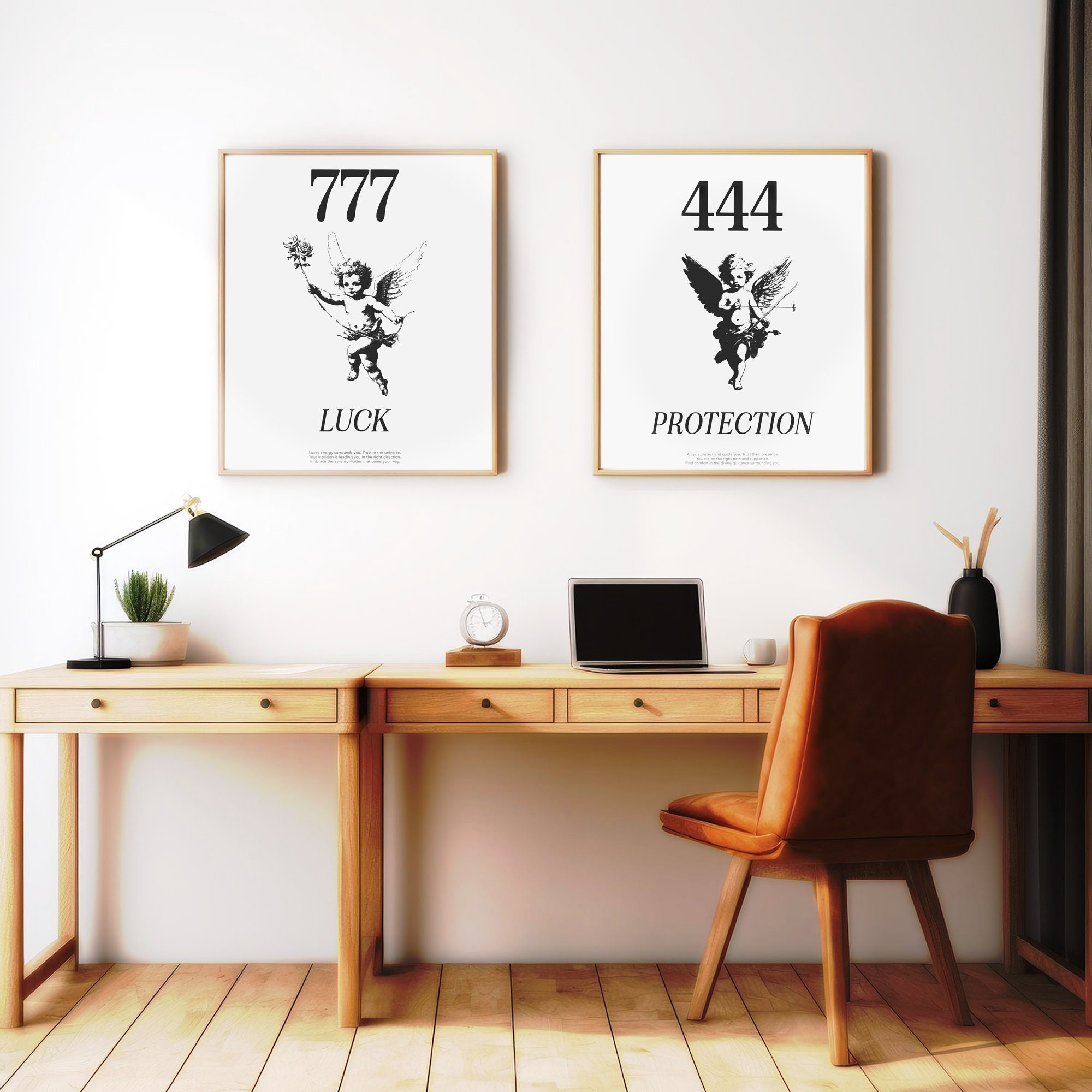 Angel Number Posters, Protection Angel Numbers Poster, 444 Poster With ...