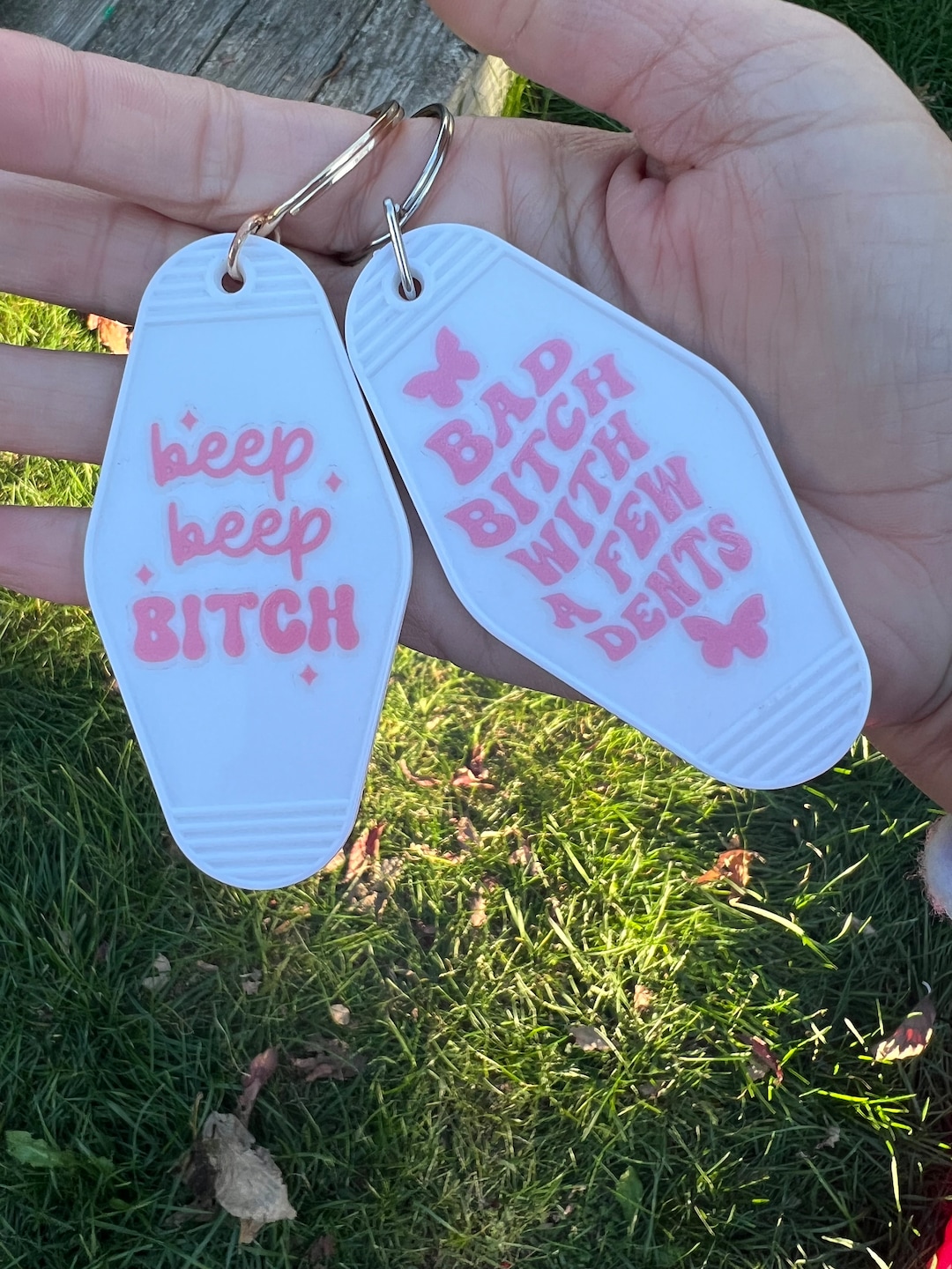 Beep Beep B Vintage Keychain, Bad B With A Few Dents, Funny Keychain ...