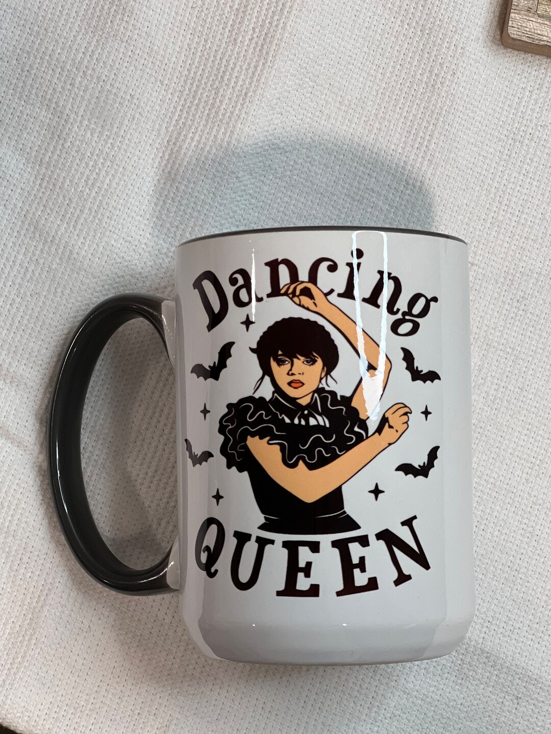 Wednesday Addams 15oz Mug, Dancing Queen, Black Handle Mug, 150z Mug ...
