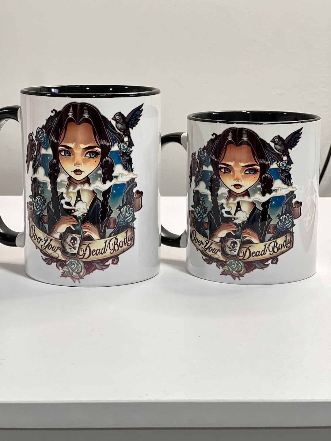 Over Your Dead Body Mug, Wednesday Addams Mug, 15oz Mug, 11oz Mug, Gift ...