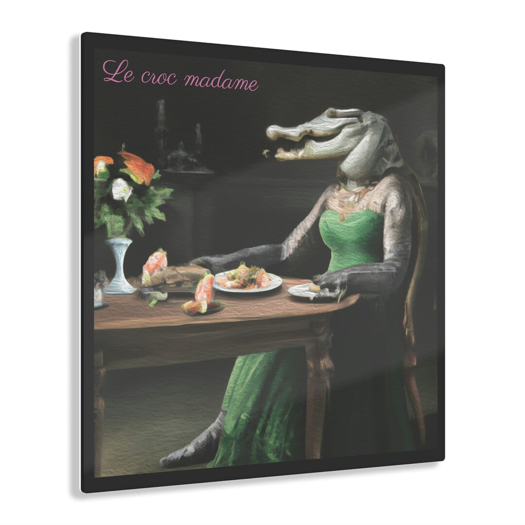 Le Croc Madame - Funny Acrylic Prints - Crocodile Renaissance Painting ...