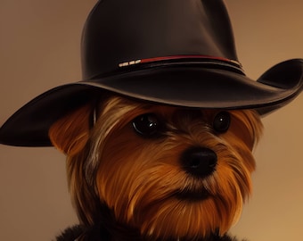 Yorkie Easy Rider - Wall Art - Home Office Decor - Yorkie Gift ...