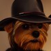 Yorkie Cowboy - Touch of the Old West - Wall Art - Home Office Decor ...