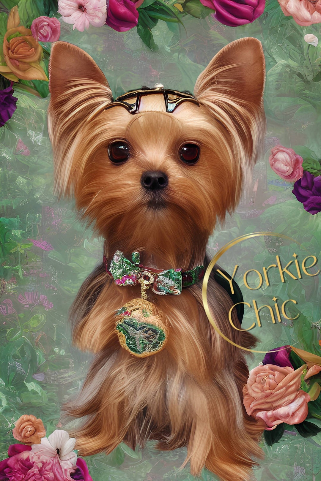 Regal A Royal Yorkie Monarch Sophisticated and Elegant Wall Art Home ...