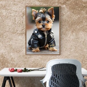 Yorkie Rocker - Wall Art - Home Office Decor - Yorkie Gift - Digital ...
