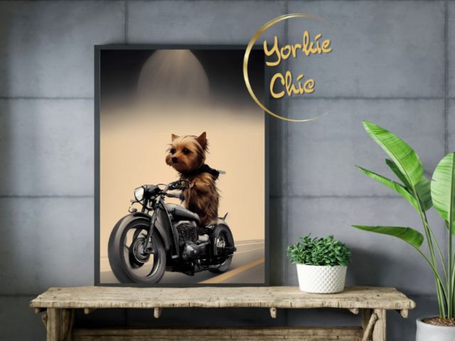 Yorkie Easy Rider - Wall Art - Home Office Decor - Yorkie Gift ...