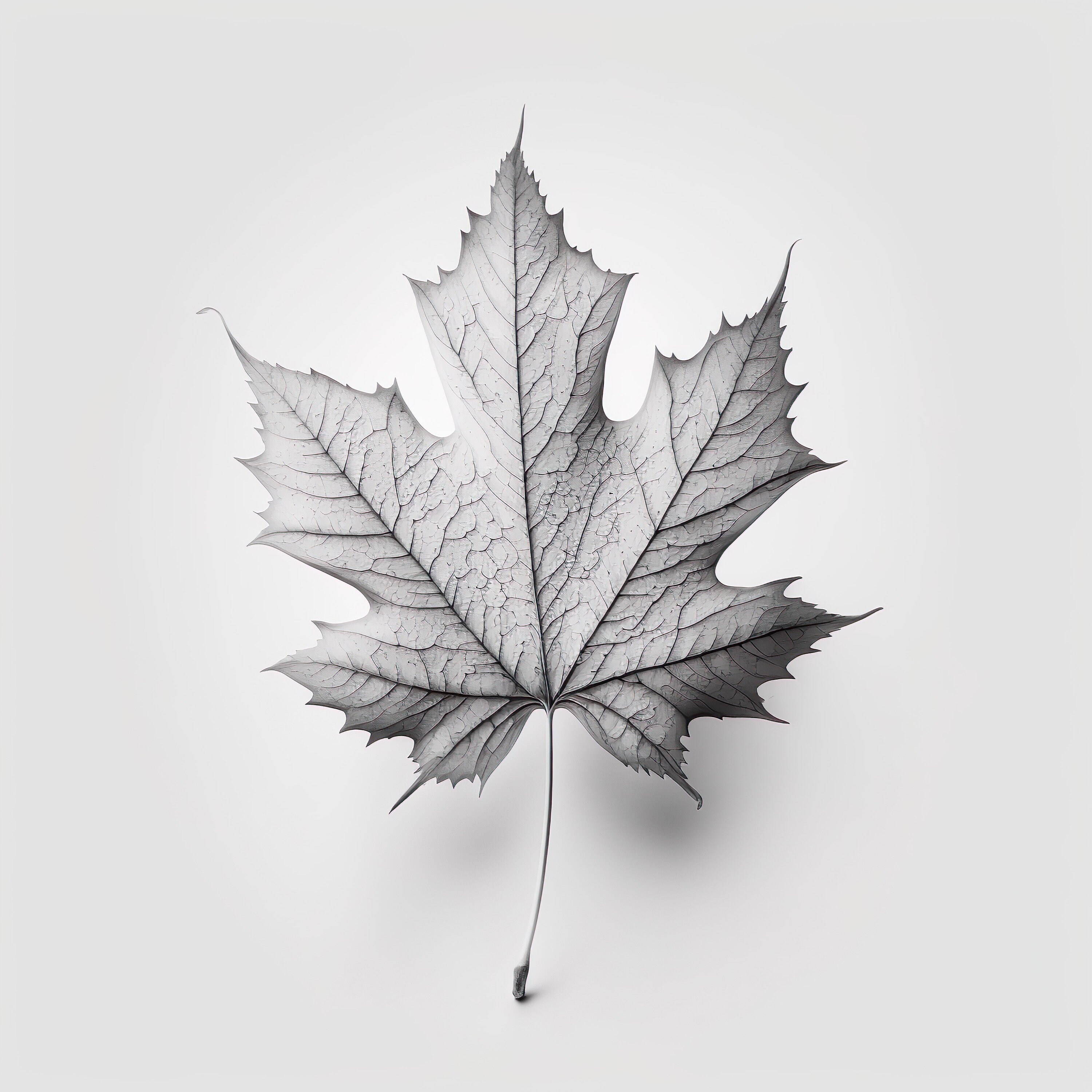 Black & White Maple Leaf - Etsy