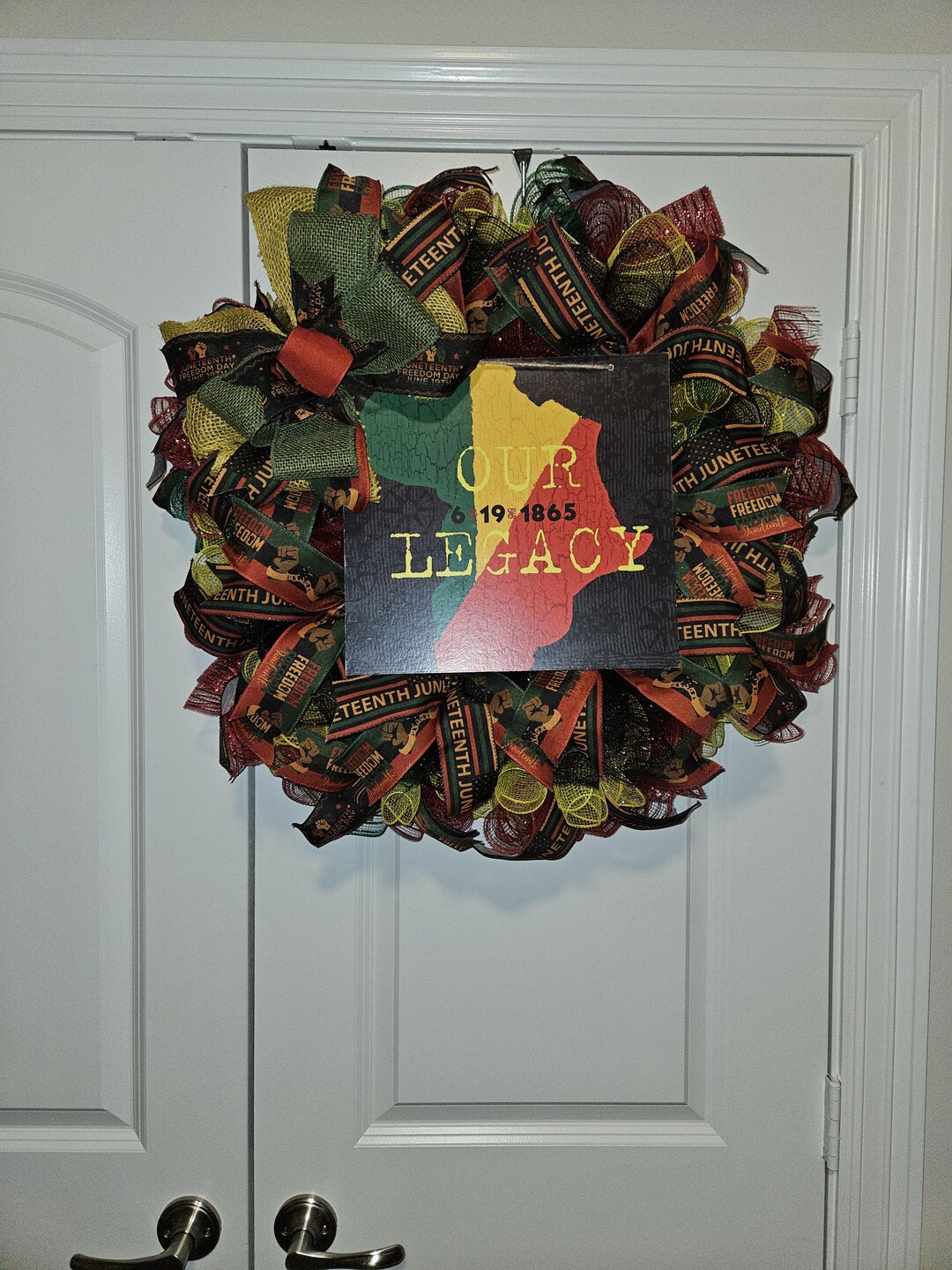 Juneteenth Wreath | Juneteenth Decor || Home Decor | Juneteenth Door ...
