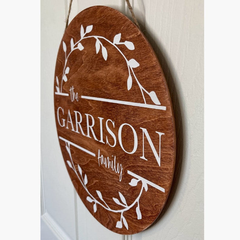 Personalized Wood Door Sign for Front Door Sign Last Name Sign Front ...