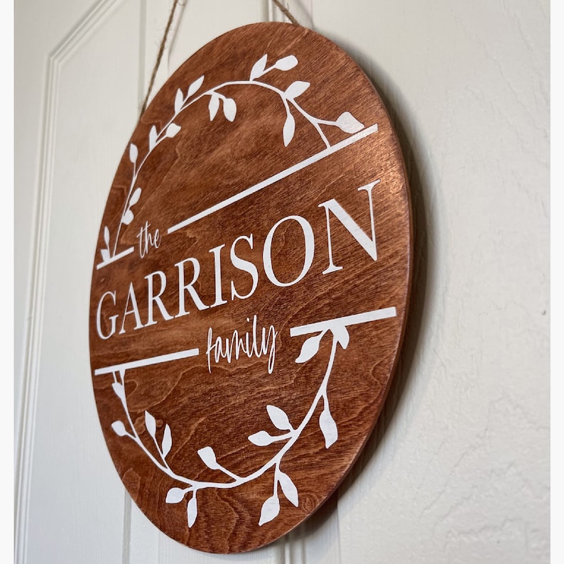 Personalized Wood Door Sign for Front Door Sign Last Name Sign Front ...