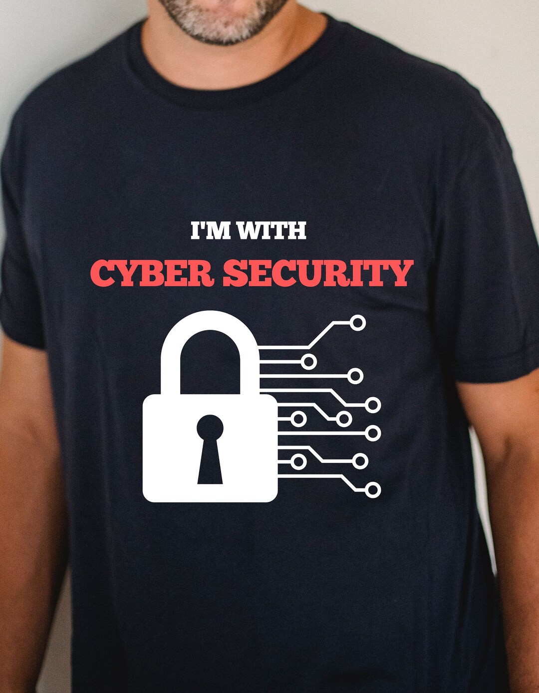 I'm With Cyber Security - Tshirt Design - Unisex Heavy Cotton Tee ...