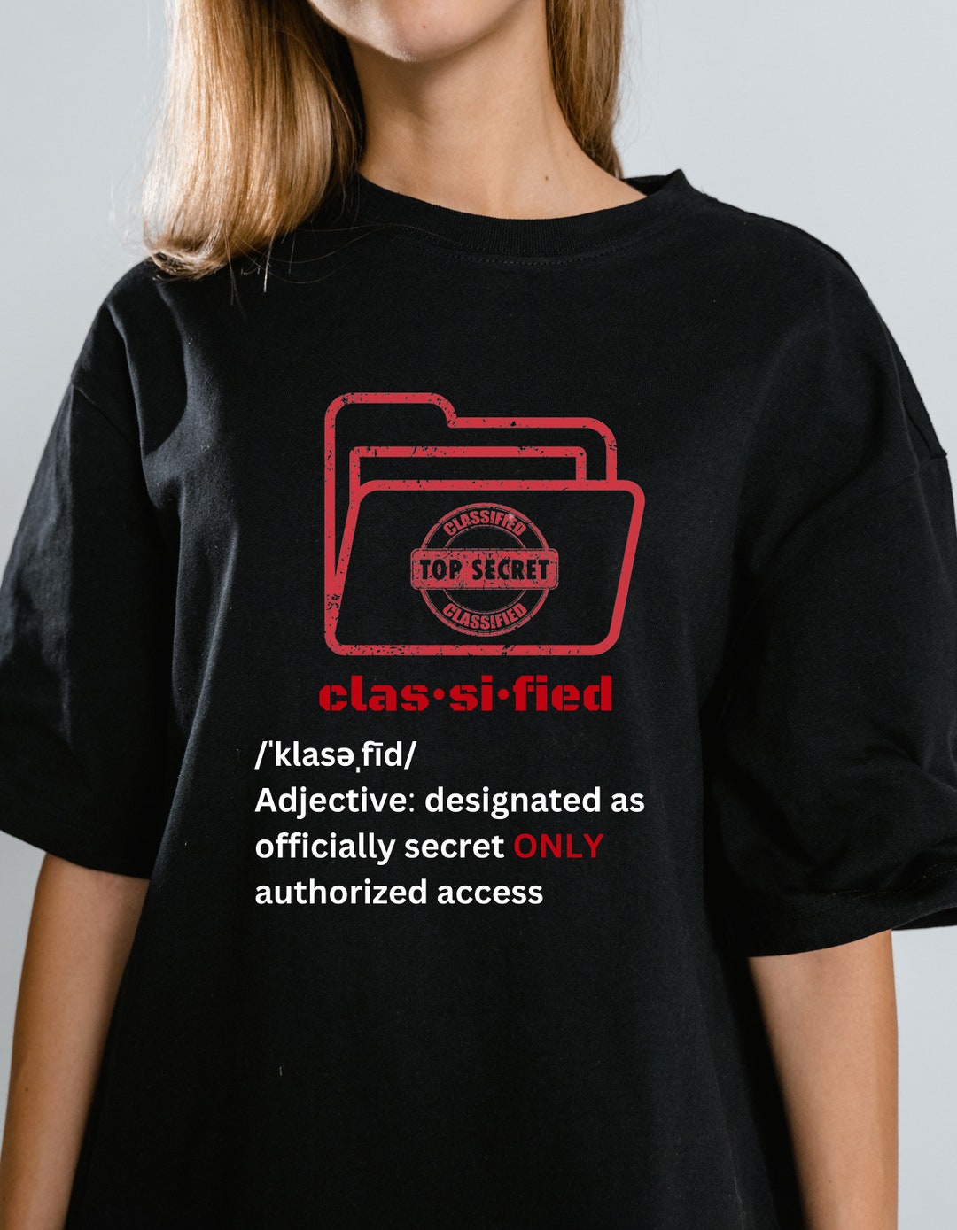 Classified Top Secret Folder T-shirt – Dictionary Definition Tee - Etsy