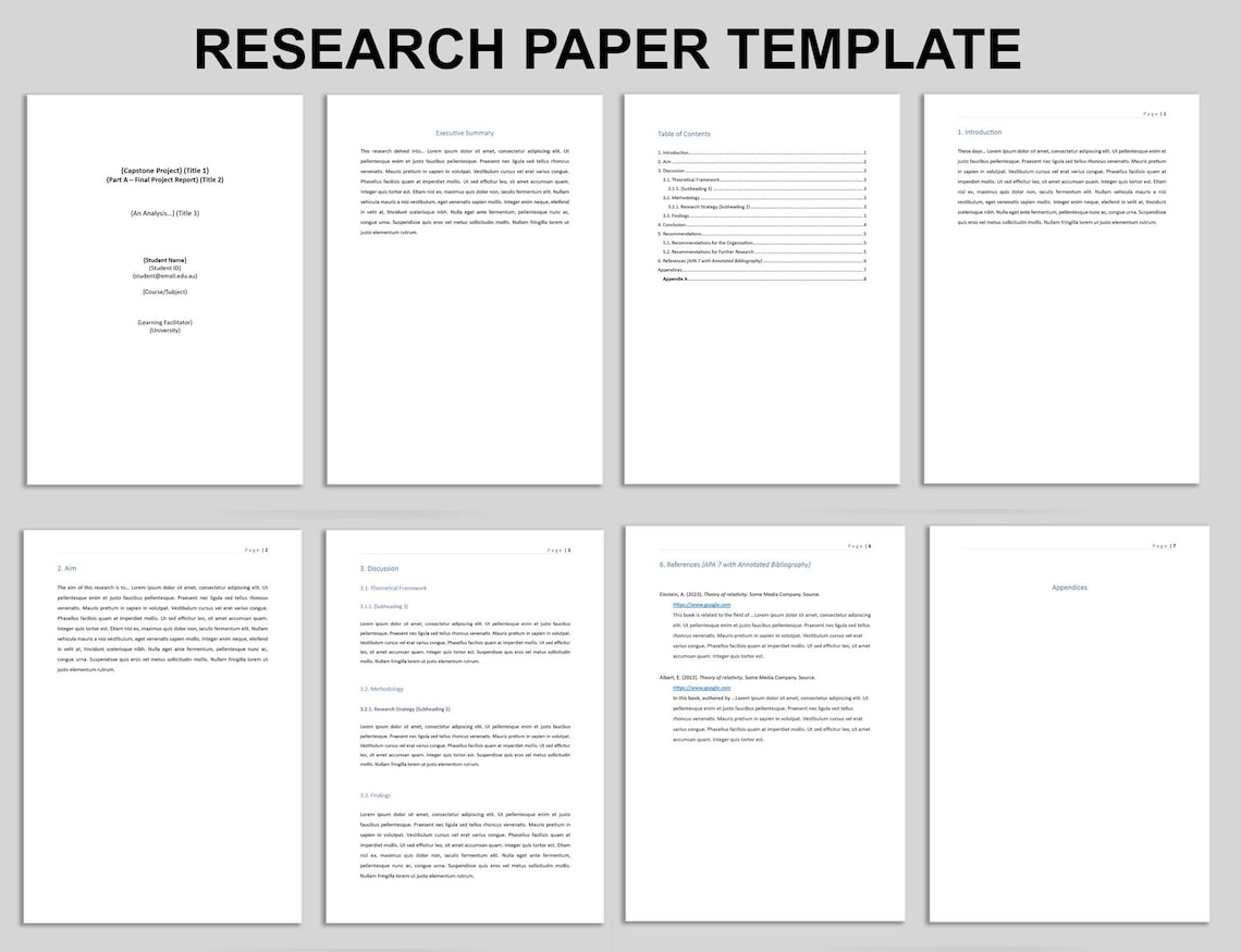 Basic Research Paper Template APA 7 | MS Word Template | Academic Paper ...