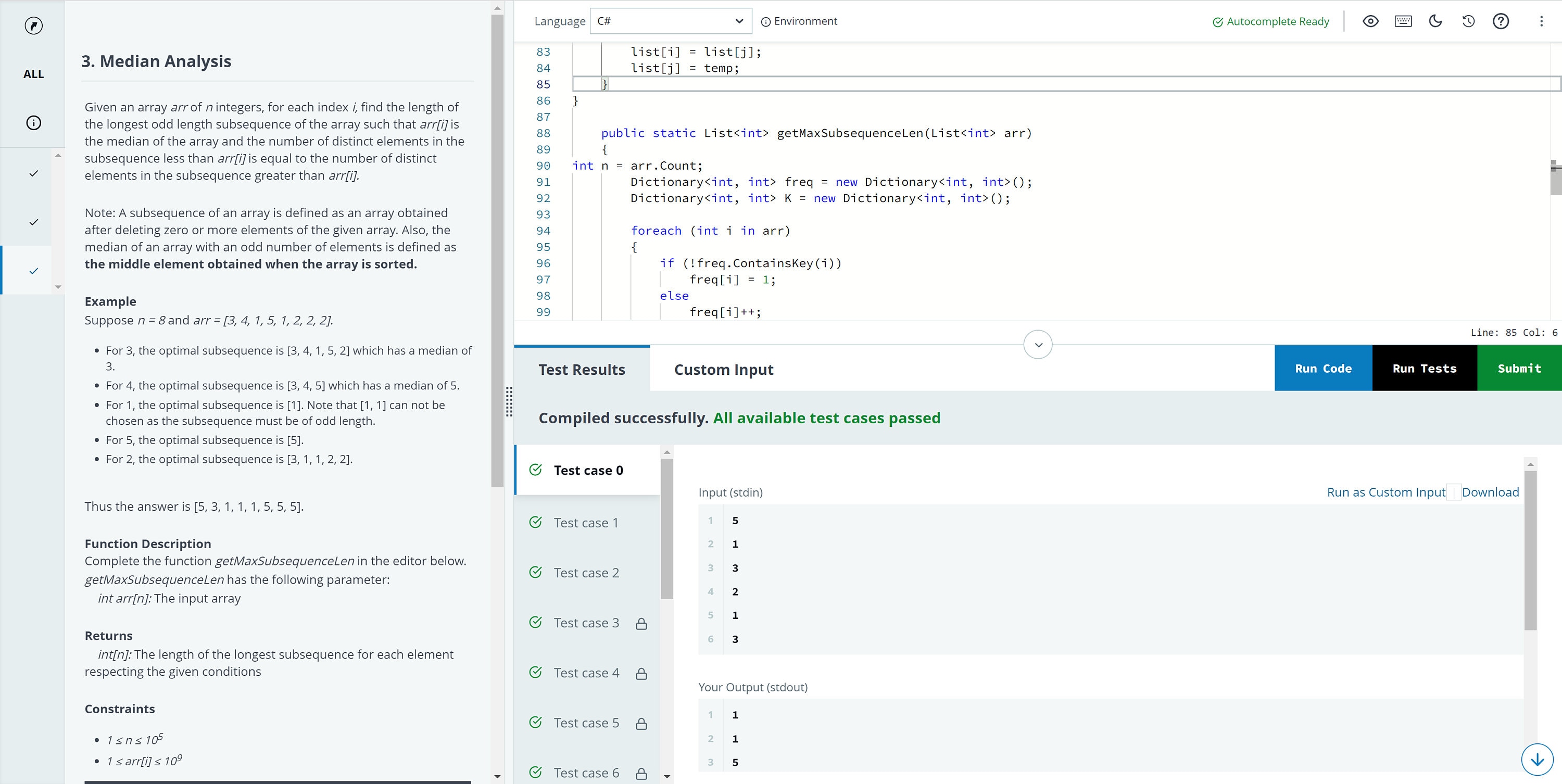 Coding Challenge Median Analysis Etsy 