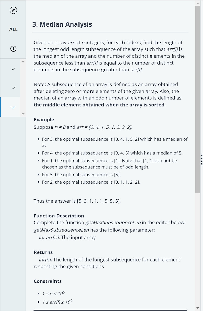 Coding Challenge Median Analysis Etsy
