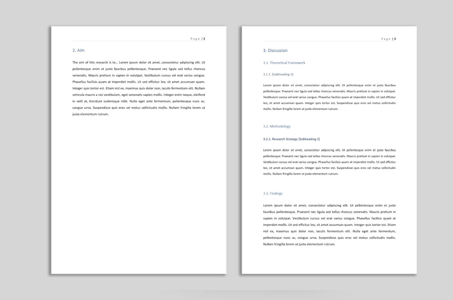 Basic Research Paper Template APA 7 | MS Word Template | Academic Paper ...