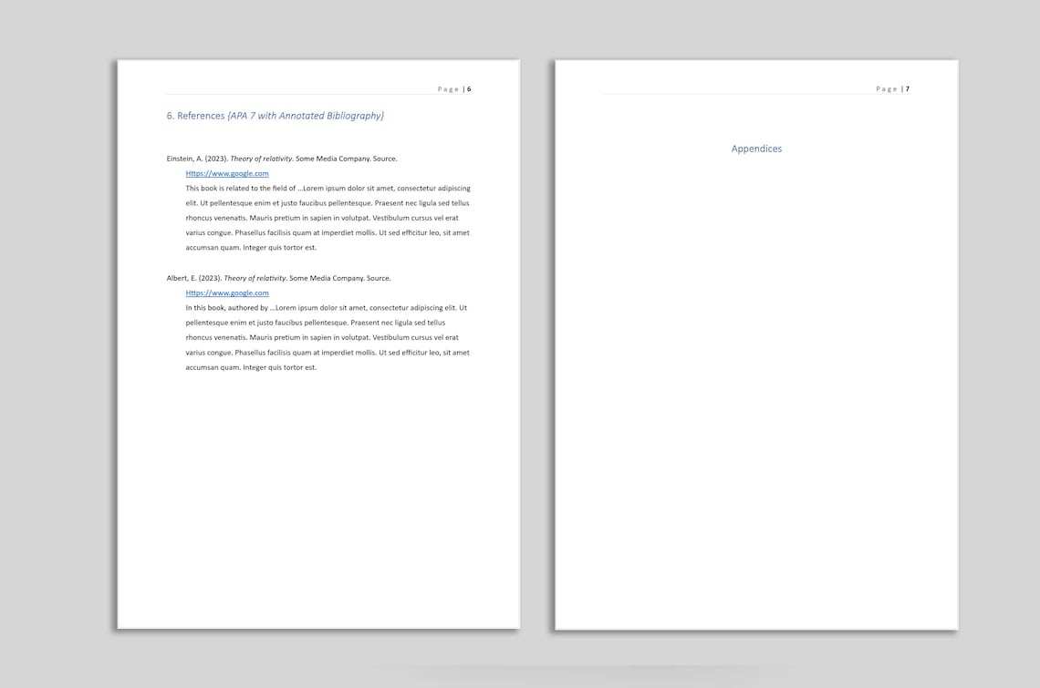 Basic Research Paper Template APA 7 | MS Word Template | Academic Paper ...