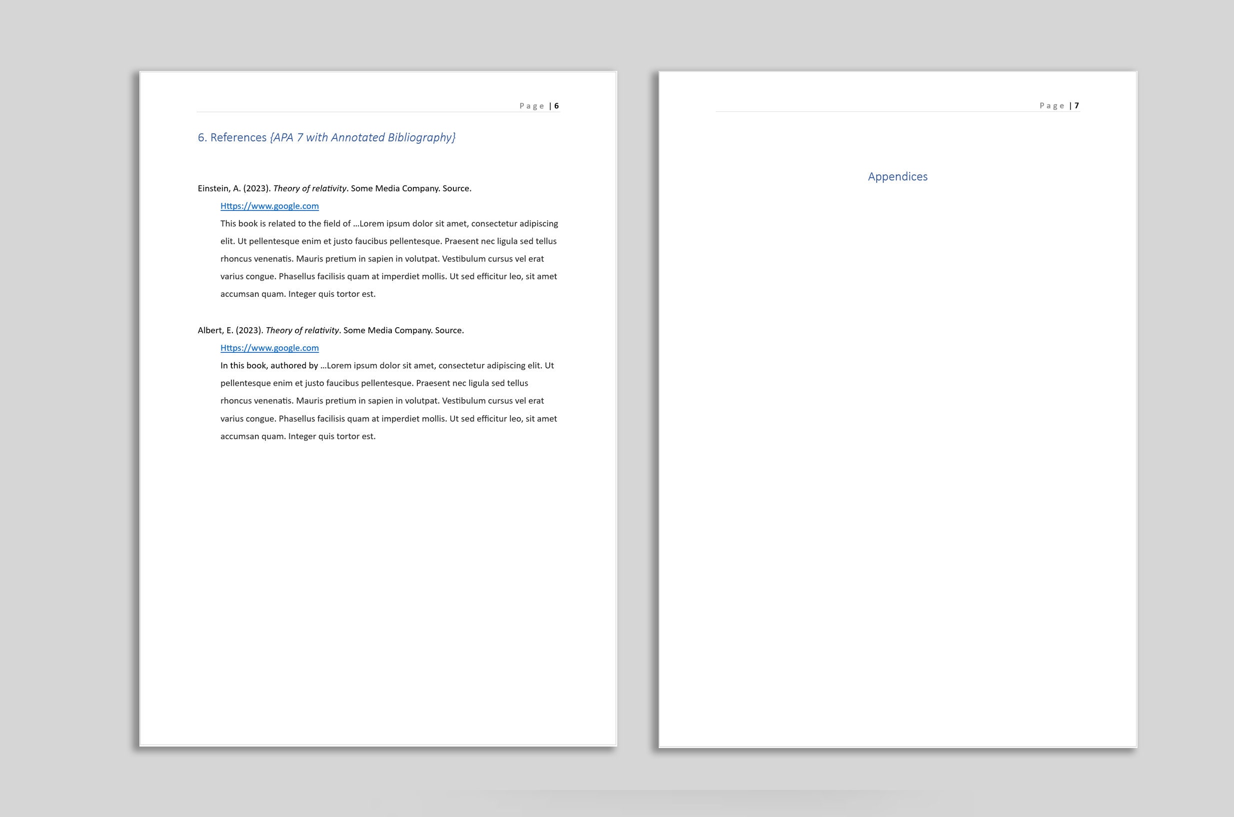 Basic Research Paper Template Apa 7 Ms Word Template Academic Paper