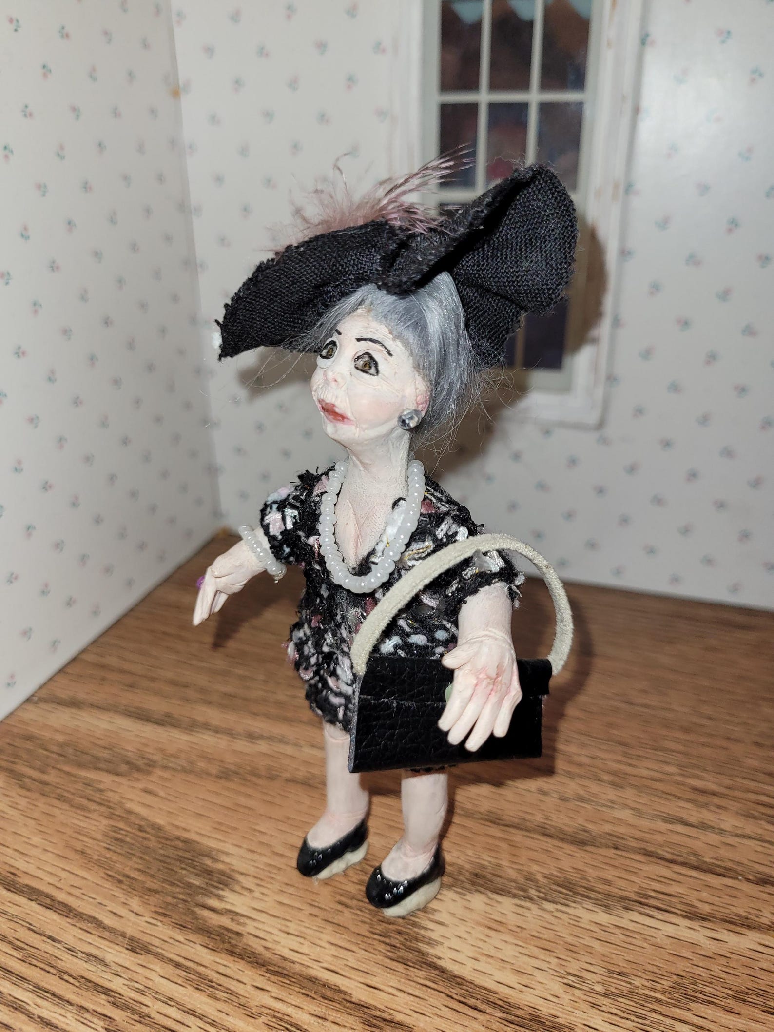 Artisan Miniature LADY Doll HOUSE Artist 1:12 Doll OOAK Doll Handmade ...