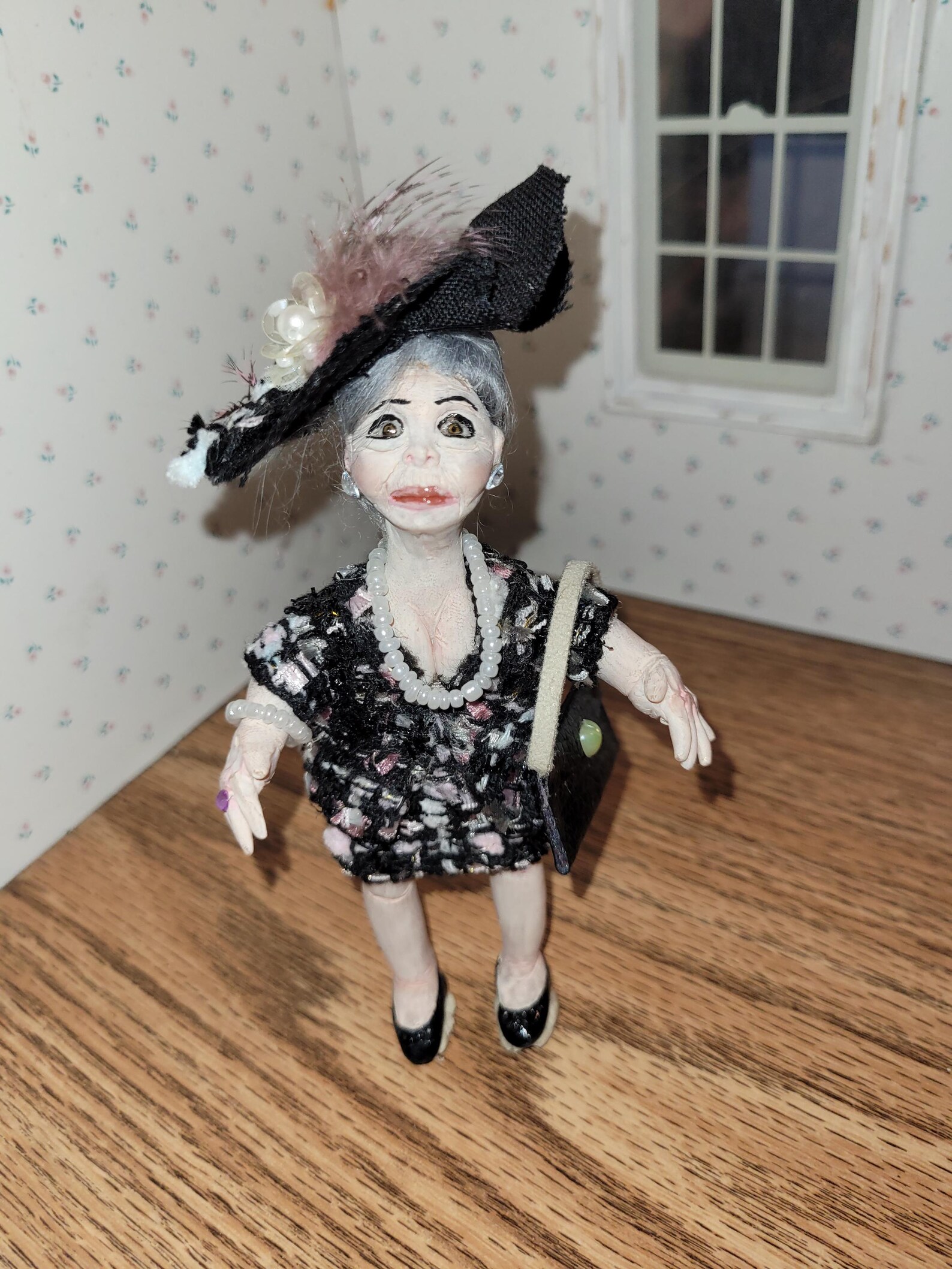 Artisan Miniature LADY Doll HOUSE Artist 1:12 Doll OOAK Doll Handmade ...