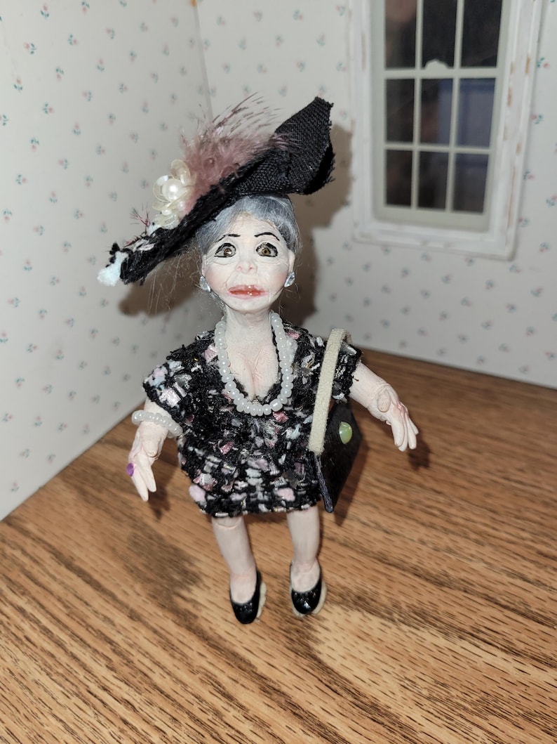Artisan Miniature LADY Doll HOUSE Artist 1:12 Doll OOAK Doll Handmade ...