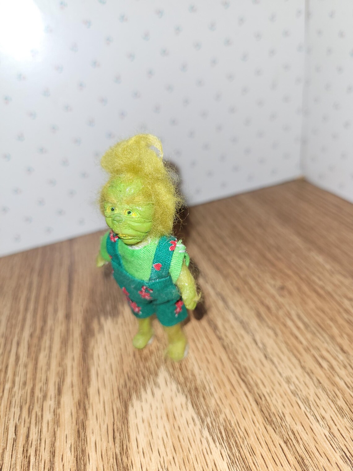Artisan Miniature Grinch Toddler Artist Doll 1:12 OOAK Handmade ...