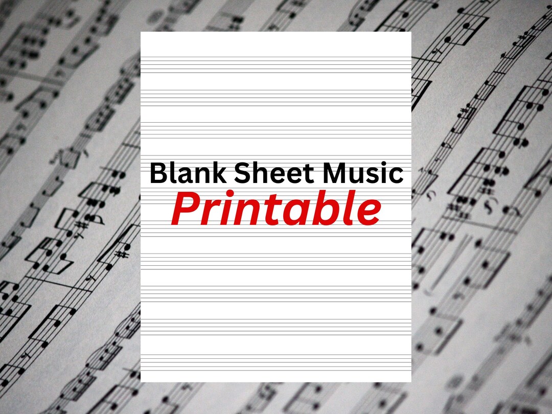 Printable Sheet Music, Manuscript Paper, 10 Staff, A4 and Letter Size ...