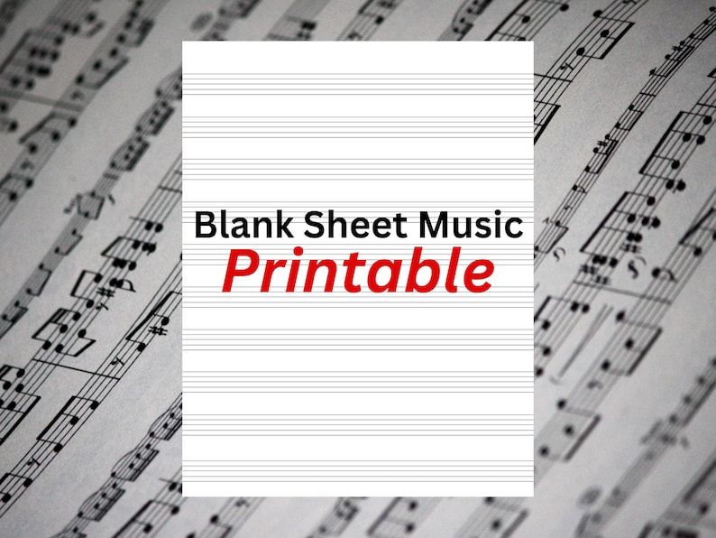 Printable Sheet Music, Manuscript Paper, 10 Staff, A4 and Letter Size ...