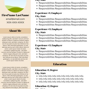 Beige Resume Template - Etsy