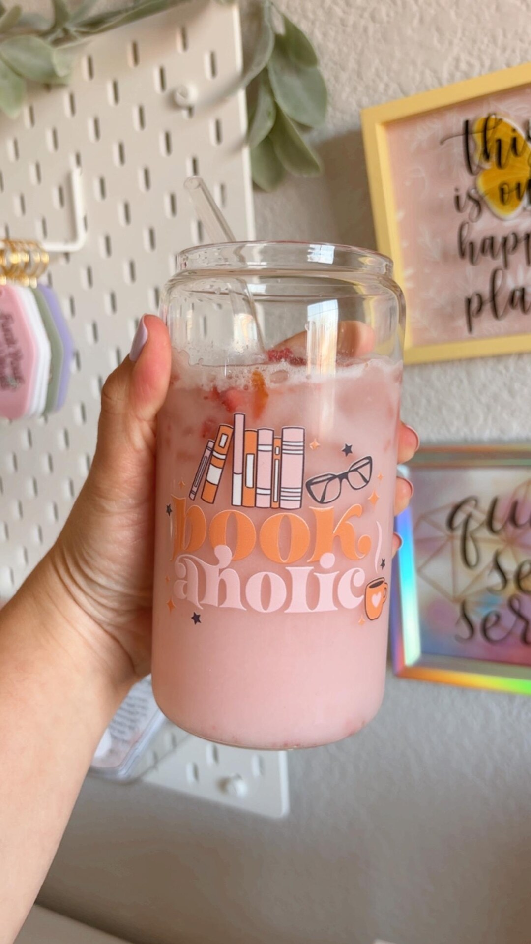 Book Club Iced Coffee Cup, BOOKAHOLIC Cup, Bookish Gifts, Coffee and ...