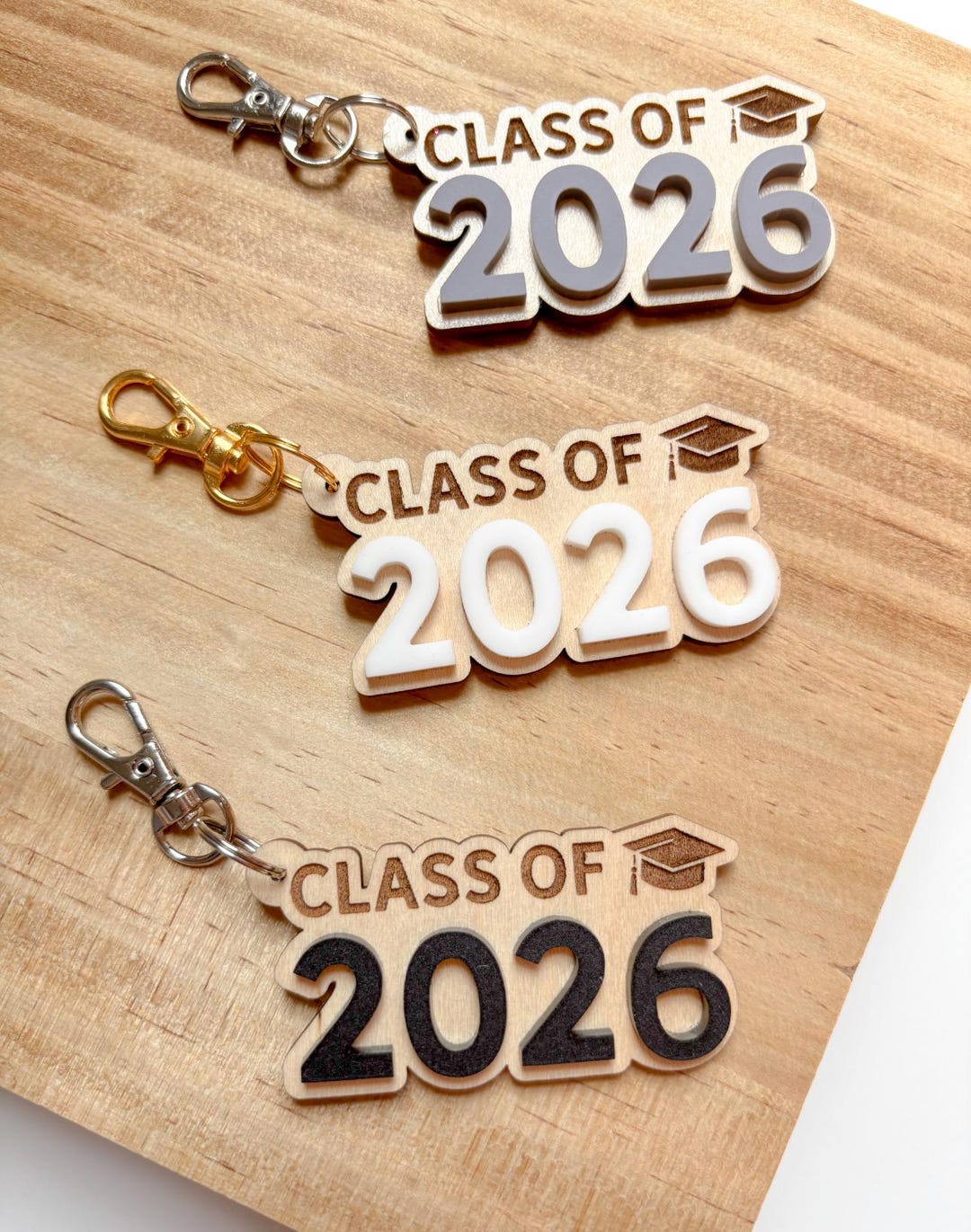 Maple Plywood Graduation Keychain, Class of 2026, Senior Gift - Etsy