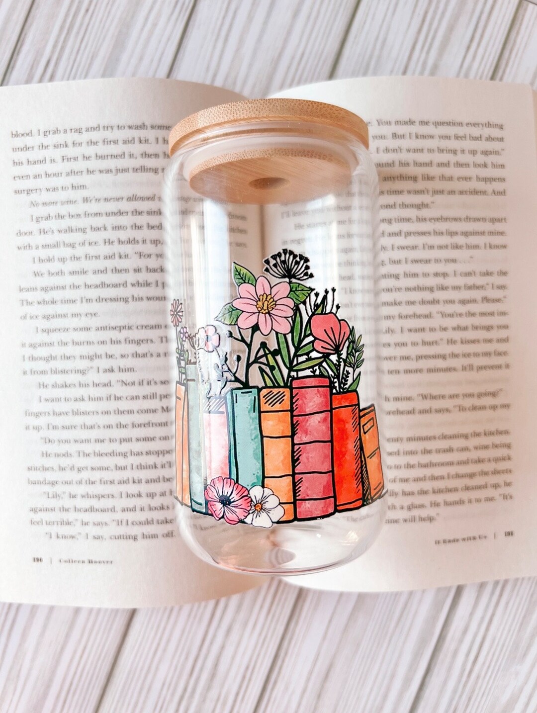 Book Lovers Coffee Cup, Book Club Gift, Bookish Cup, Iced Coffee Glass ...