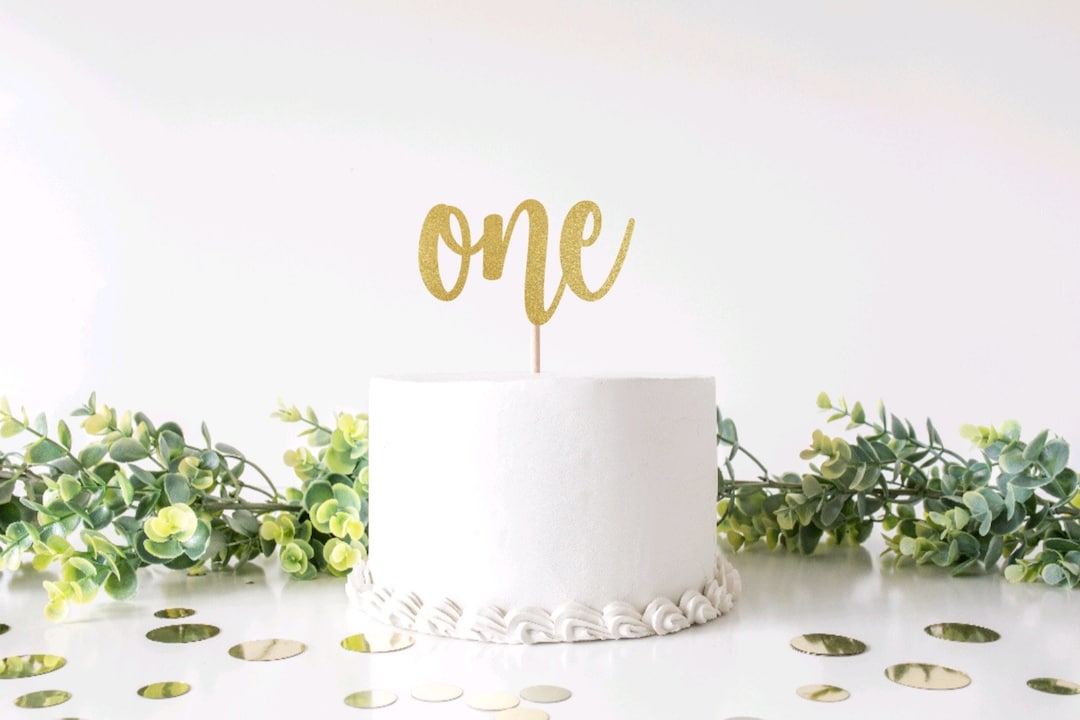 One Cake Topper, First Birthday Cake Topper, Custom One Year Cake ...