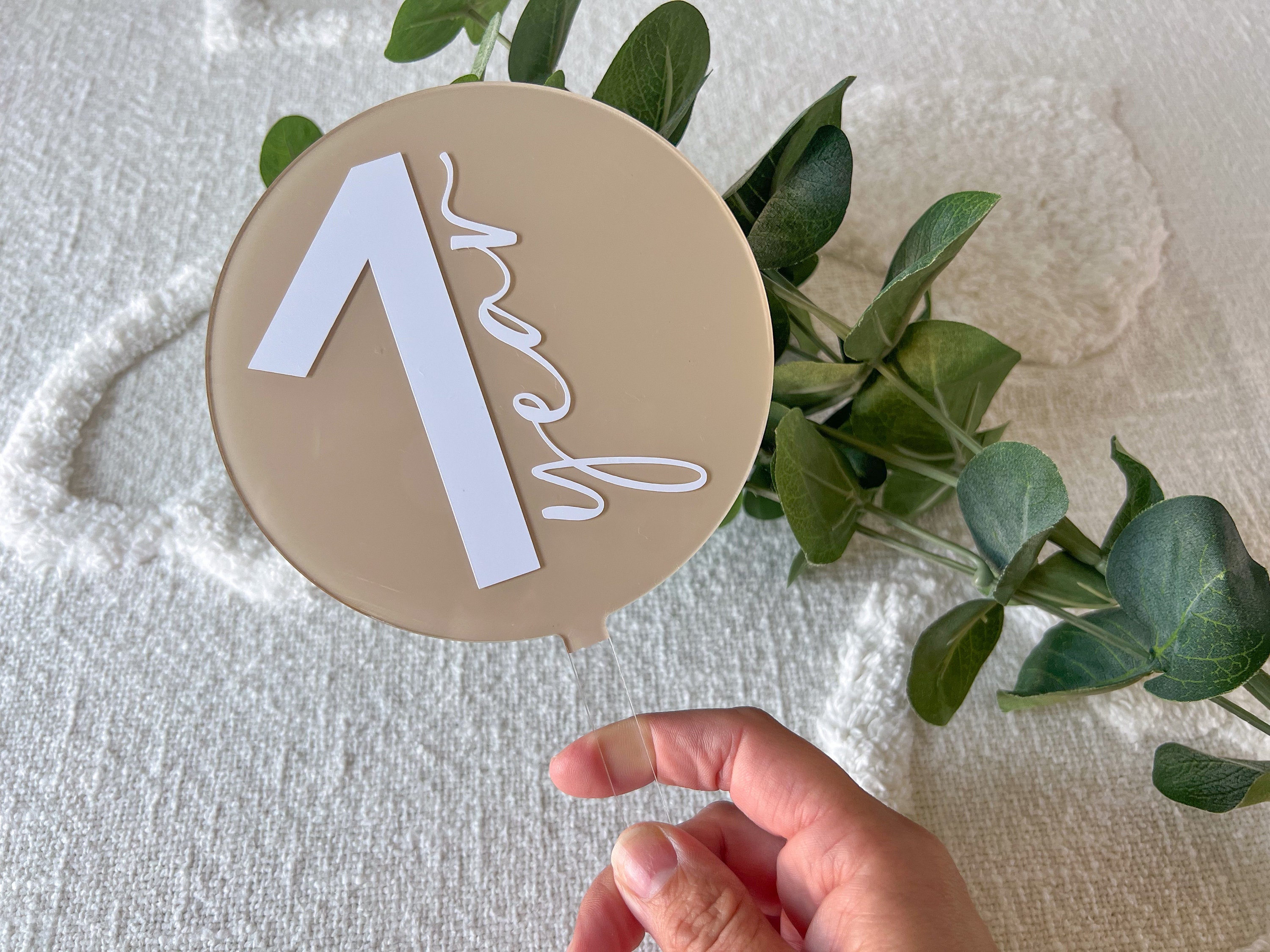 Acrylic Cake Topper One Year Cake Topper Baby's First - Etsy