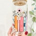 Floral Book Iced Coffee Cup: Book Club Gift With Bamboo Lid - Etsy