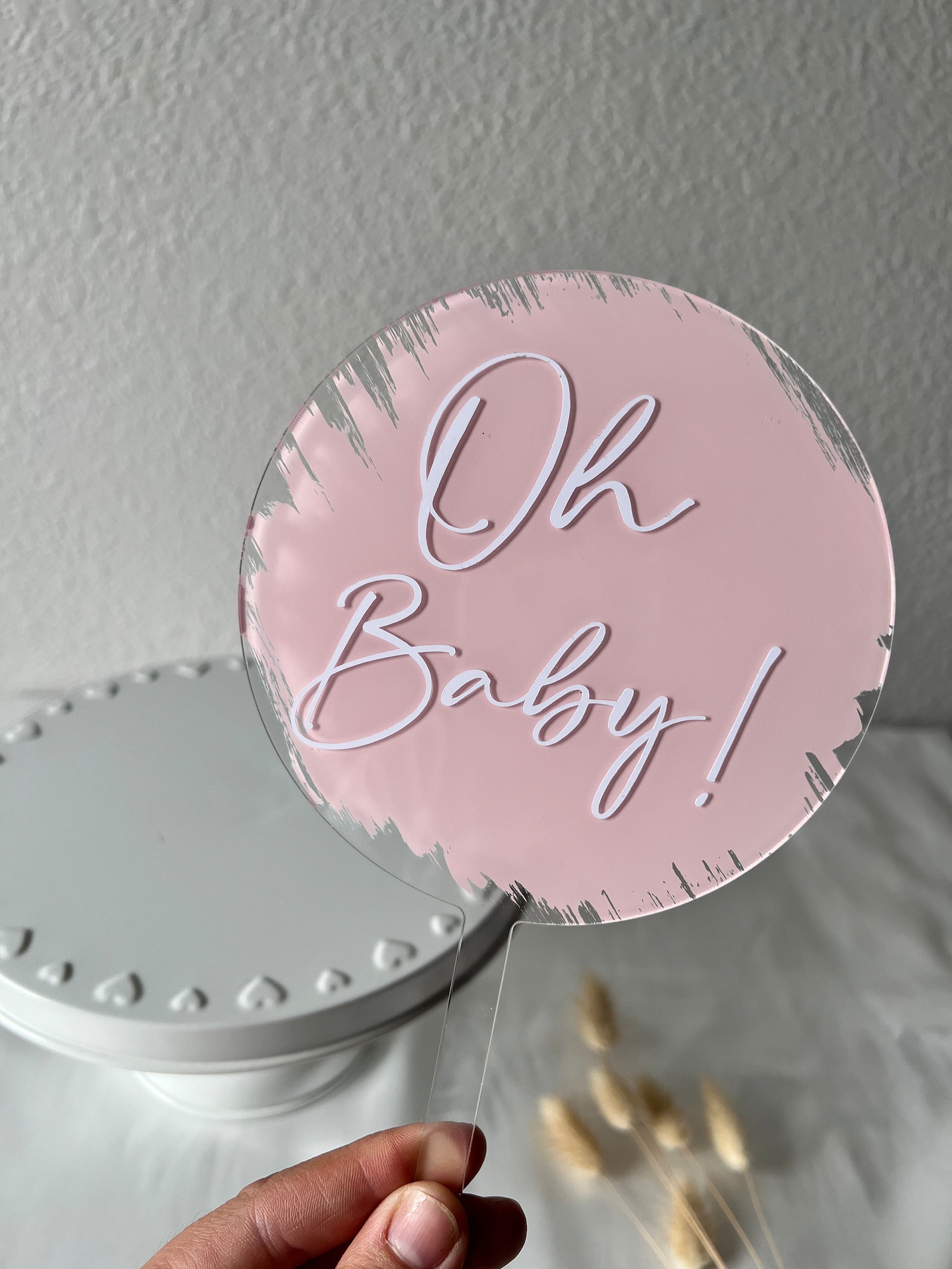 Oh Baby Cake Topper, Baby Shower Acrylic Cake Topper, Custom Baby ...