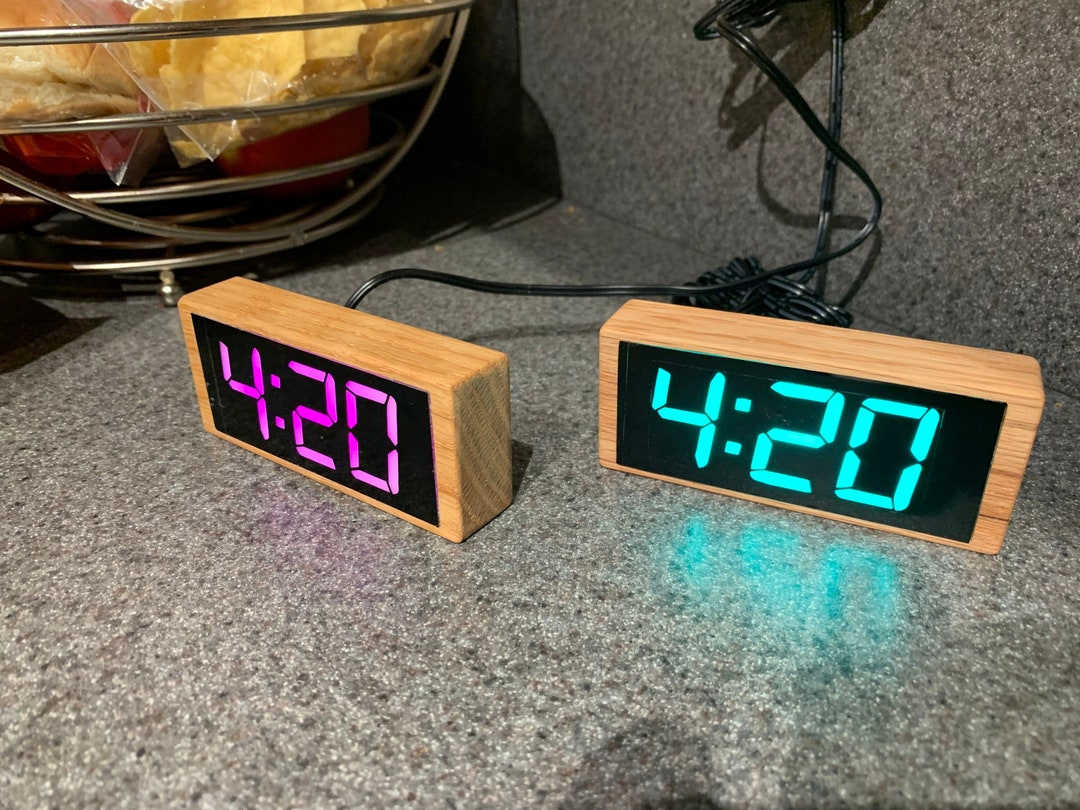 Cannabis Clock 4:20 Digital LED Full Color RGB Novelty Desk Clock - Etsy