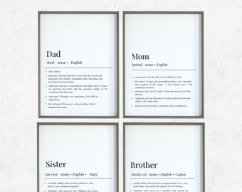 Custom Definition Print Personalized Definition Wall Art - Etsy