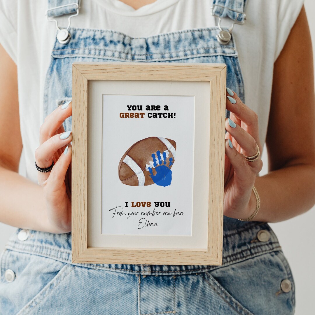 Handprint Art Fathers Day Card, Father's Day Handprint Craft, Birthday ...