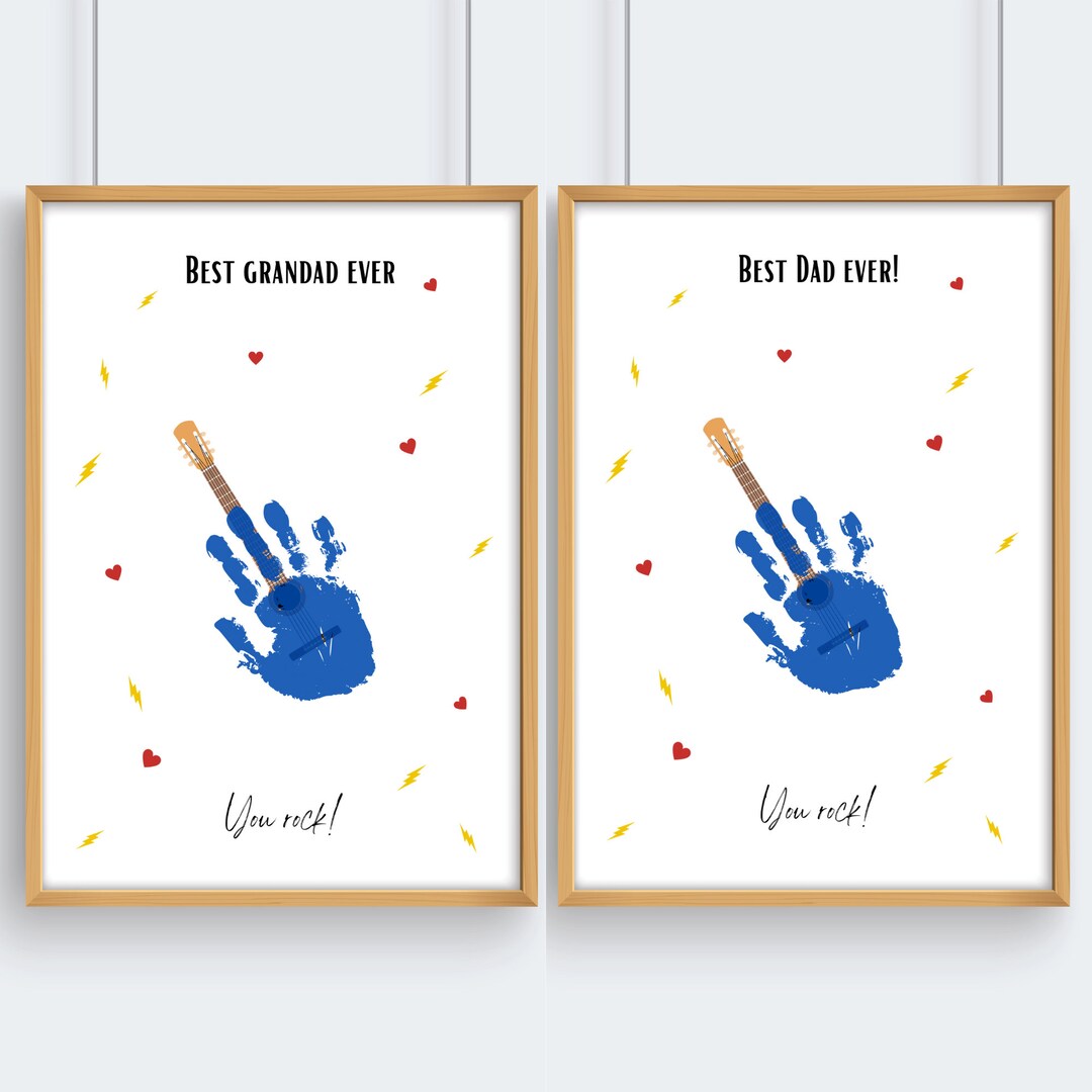 Kids Handprint Arts, Handprint Art Dad Gift, Fathers Day Handprint ...