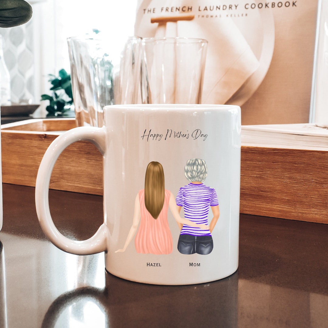 Custom Family Portrait Mug, Personalized Mug for Mother’s Day ...