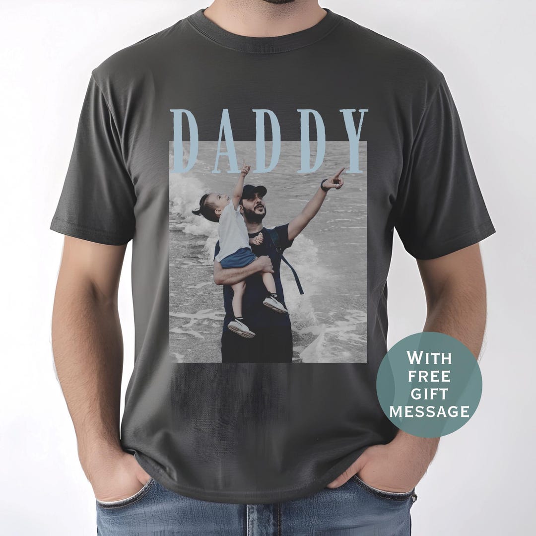 Custom Vintage Photo Dad Shirt – Personalized Comfort Colors Tee, Retro ...