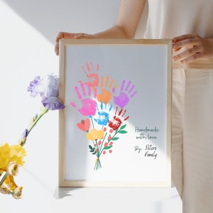Mother's Day Handprint Art, Birthday Kids Activity, Handprint Art ...