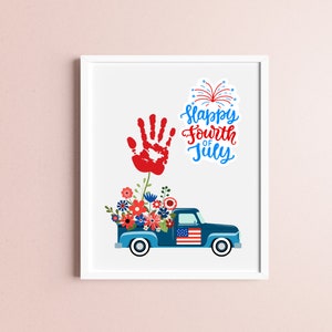 4th of July Handprint Art Bundle, Independence Day Nursery Activity ...