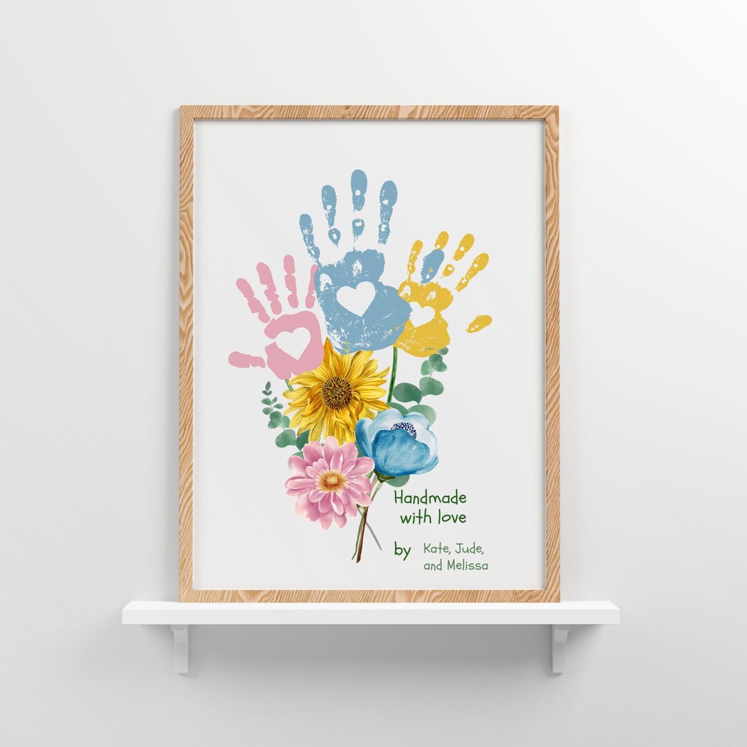 Mother's Day Handprint Art, Birthday Kids Activity, Handprint Art ...
