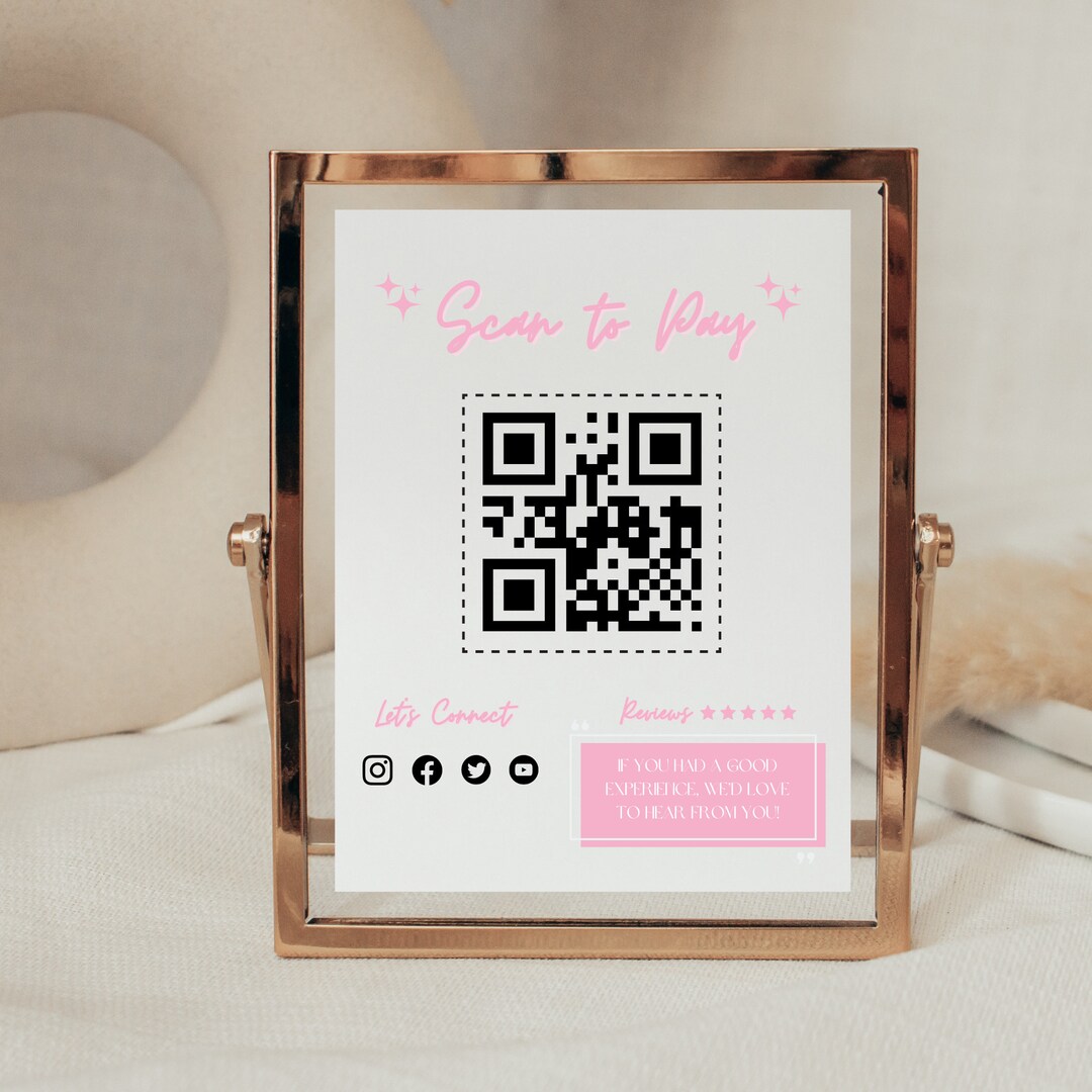 Scan to Pay Here Sign, Small Business Owner, Small Business Marketing ...