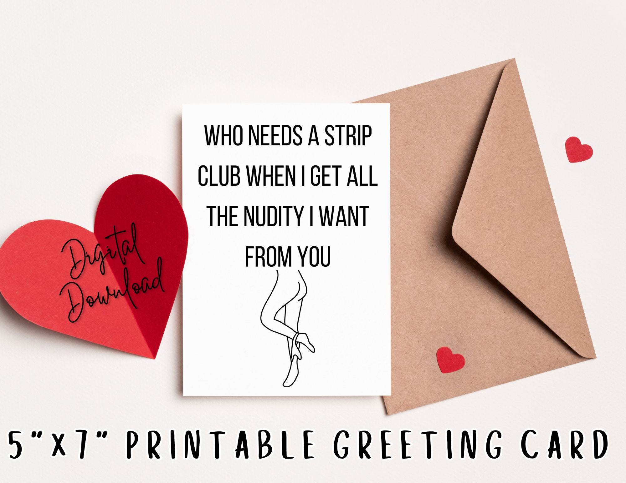 DIGITAL DOWNLOAD L Printable Card PDF L Adult Humor L Funny L Valentine ...